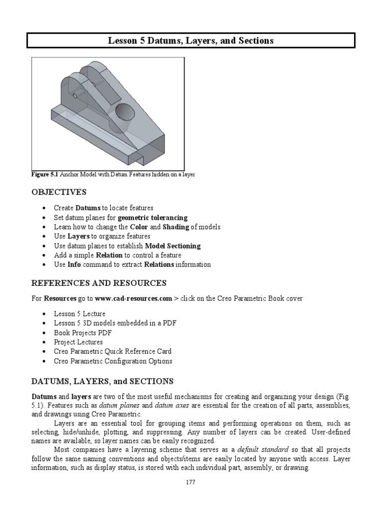Lesson 5 Datums, Layers, and Sections: Objectives | PDF | Cartesian ...