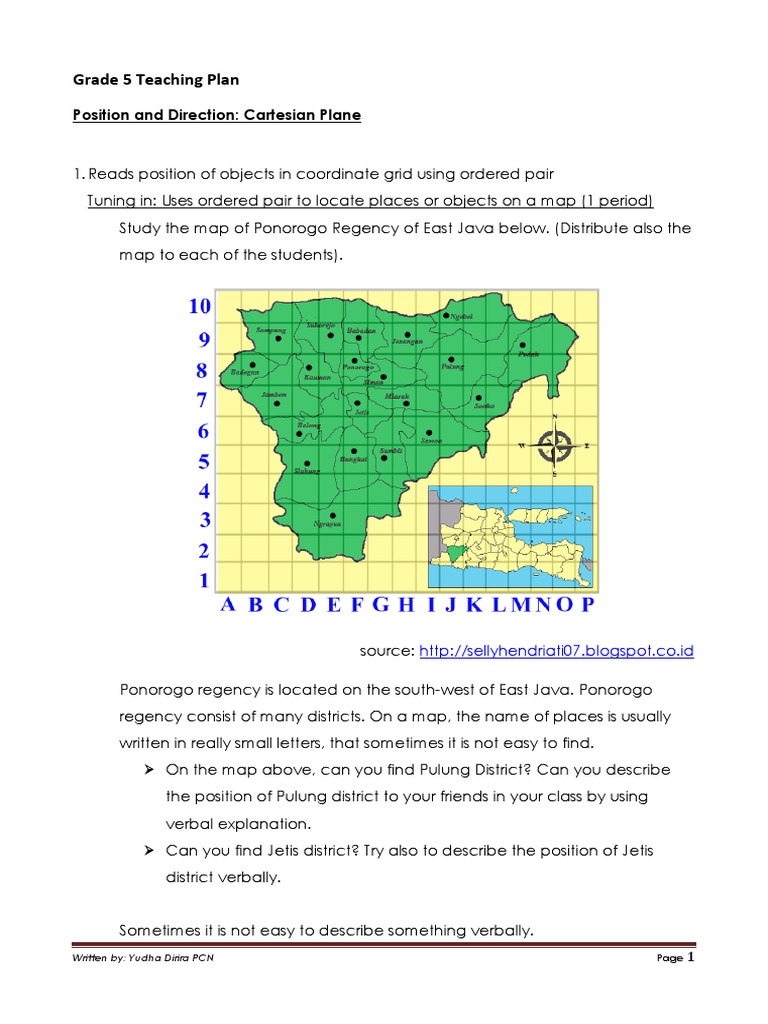 Grade 5 Planner Cartesian Plane | PDF | Cartesian Coordinate System ...