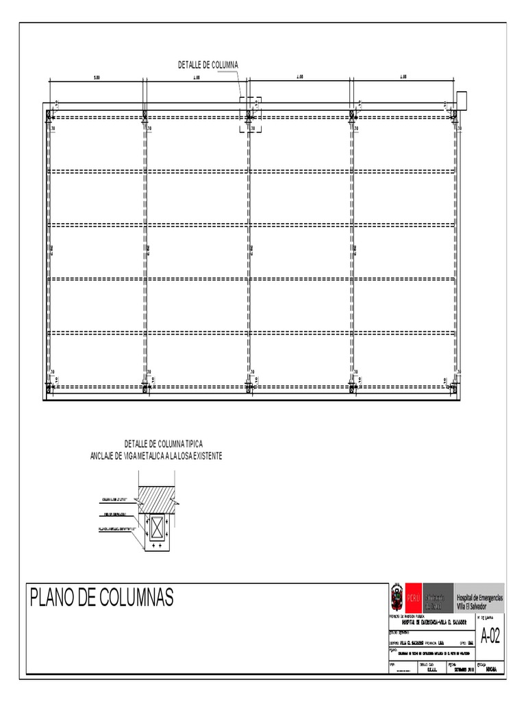 Plano y Detalle de Columnas | PDF