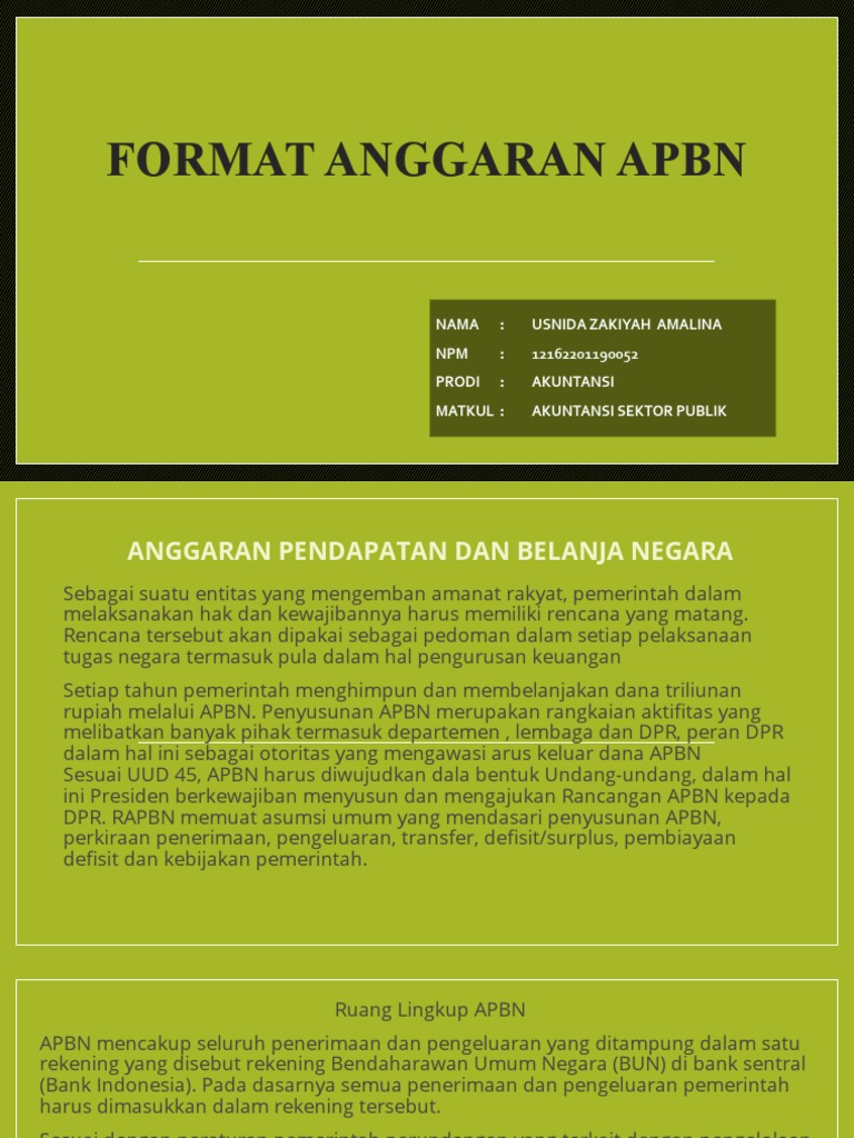 Format Anggaran Apbn | PDF | Ilmu Sosial