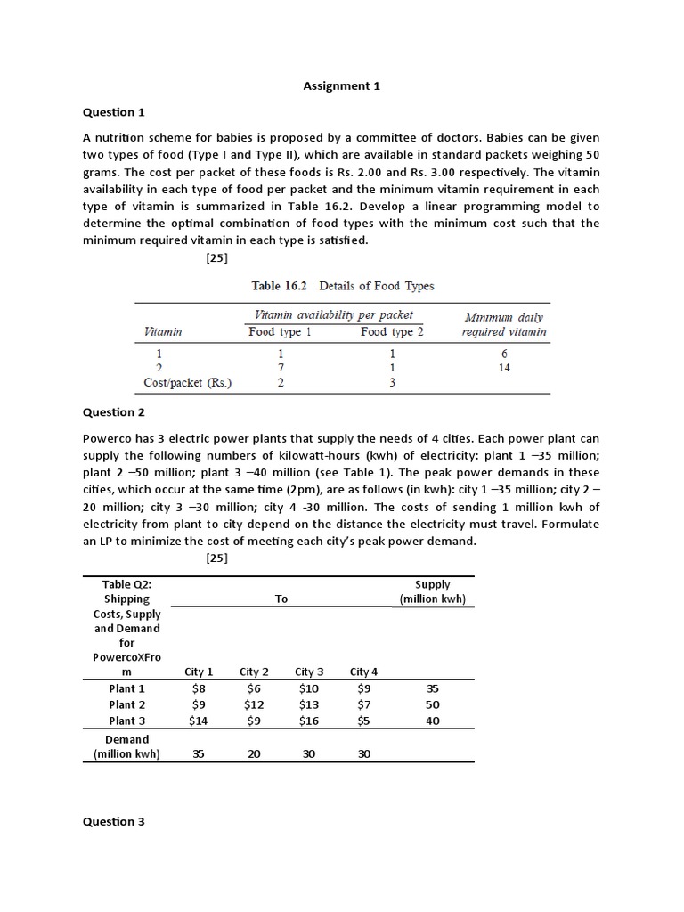 EIM 319 Assignment 1 2019 | PDF