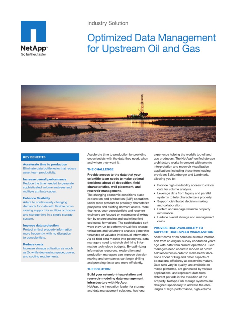 Optimized Data Management For Upstream Oil and Gas: Industry Solution ...