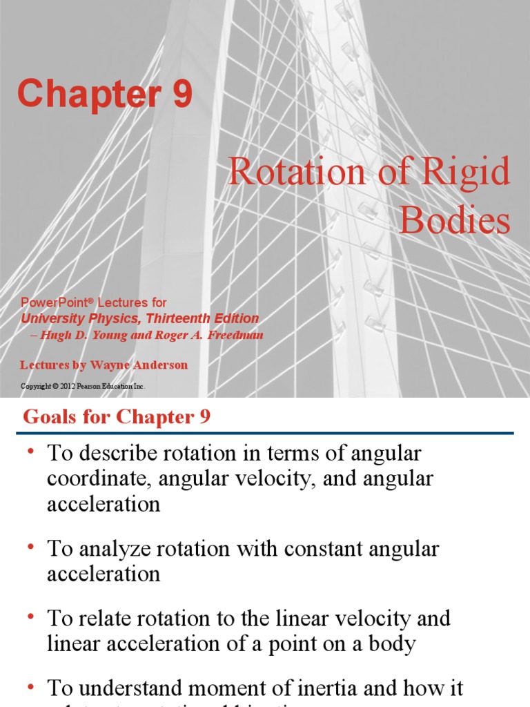 Ch. 9 - Rotation of Rigid Bodies | PDF | Rotation Around A Fixed Axis | Acceleration