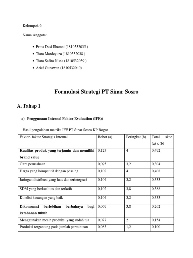 6 - Formulasi Strategi - MSA1 | PDF