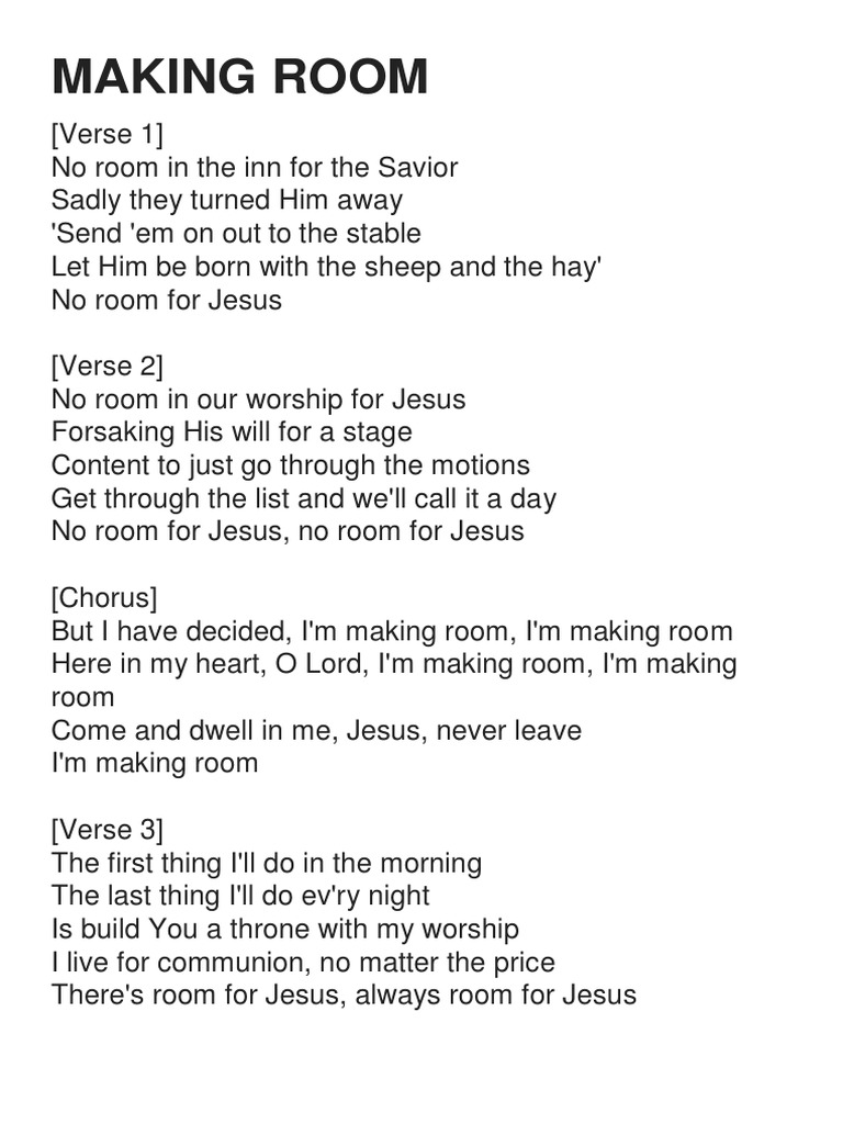 Making Room for Jesus in Worship | PDF