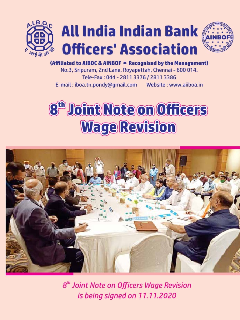 Booklet On 8th Joint Note | PDF | Pension | Employment Compensation