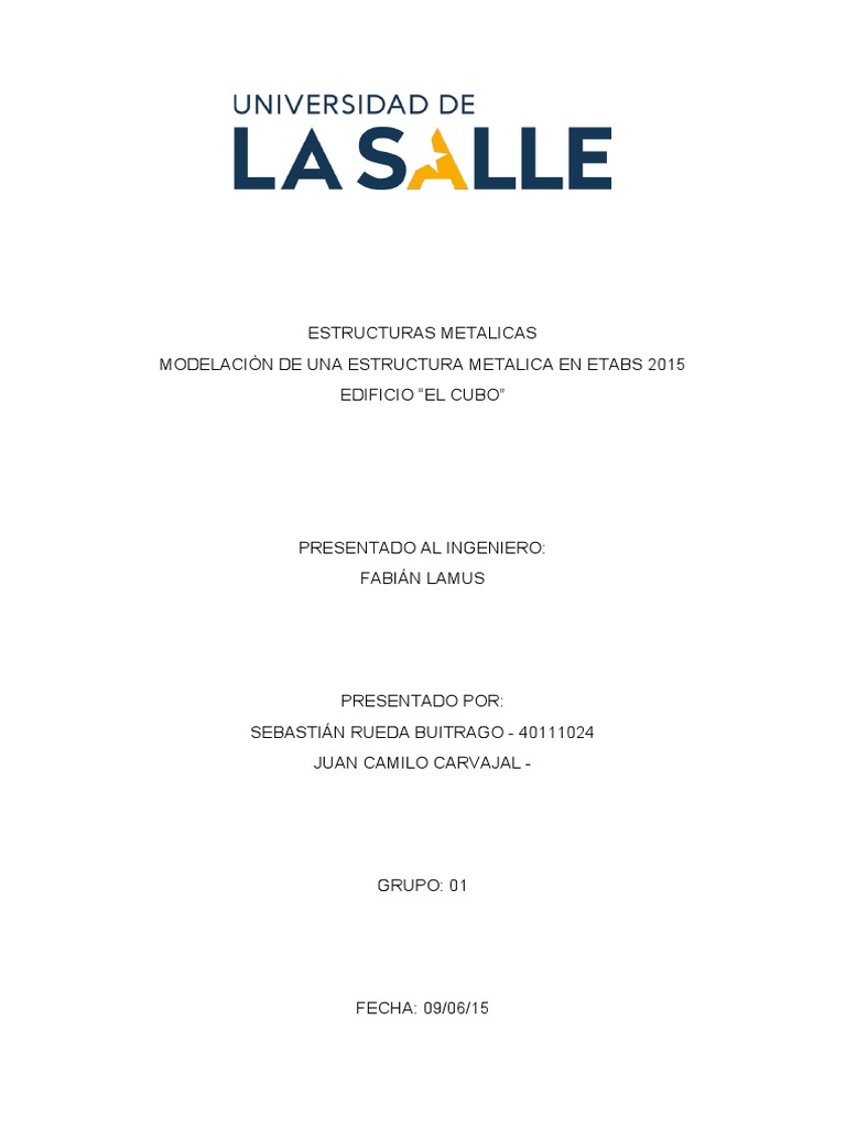 Modelado de Estructura en ETABS 2015 | PDF | Acero | Hormigón