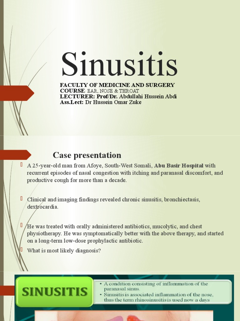 Comprehensive Overview of Chronic Sinusitis and its Management | PDF ...