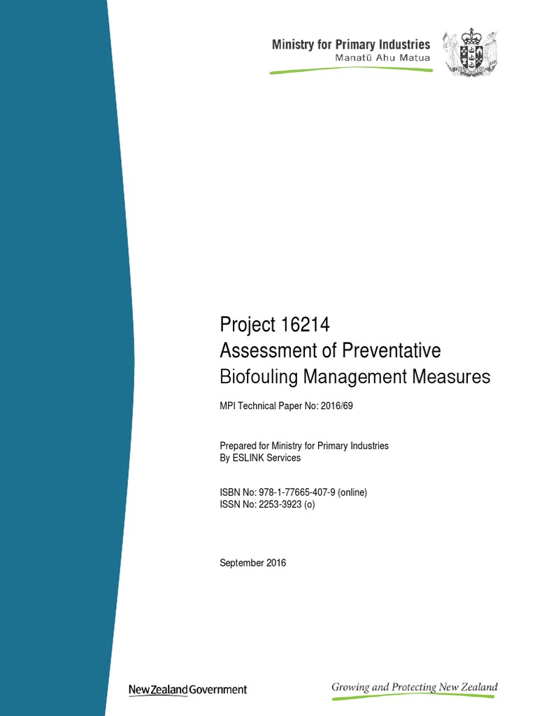 2016 69 16214 Biofouling Management Final Report 160916 | PDF ...