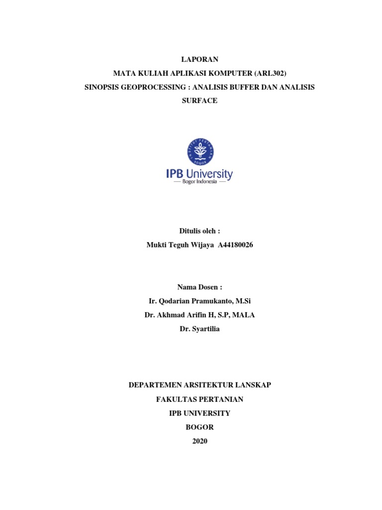 Geoprocessing: Analisis Buffer & Surface | PDF | Sains & Matematika ...