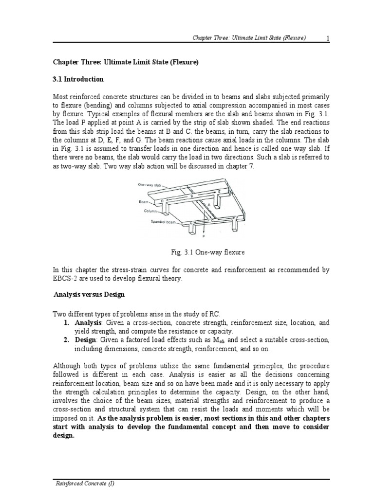 Chapter Three: Ultimate Limit State (Flexure) | PDF | Bending | Beam ...
