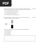 Chapter 10 Magnetism Multiple Choice1 | PDF | Magnetic Field | Force