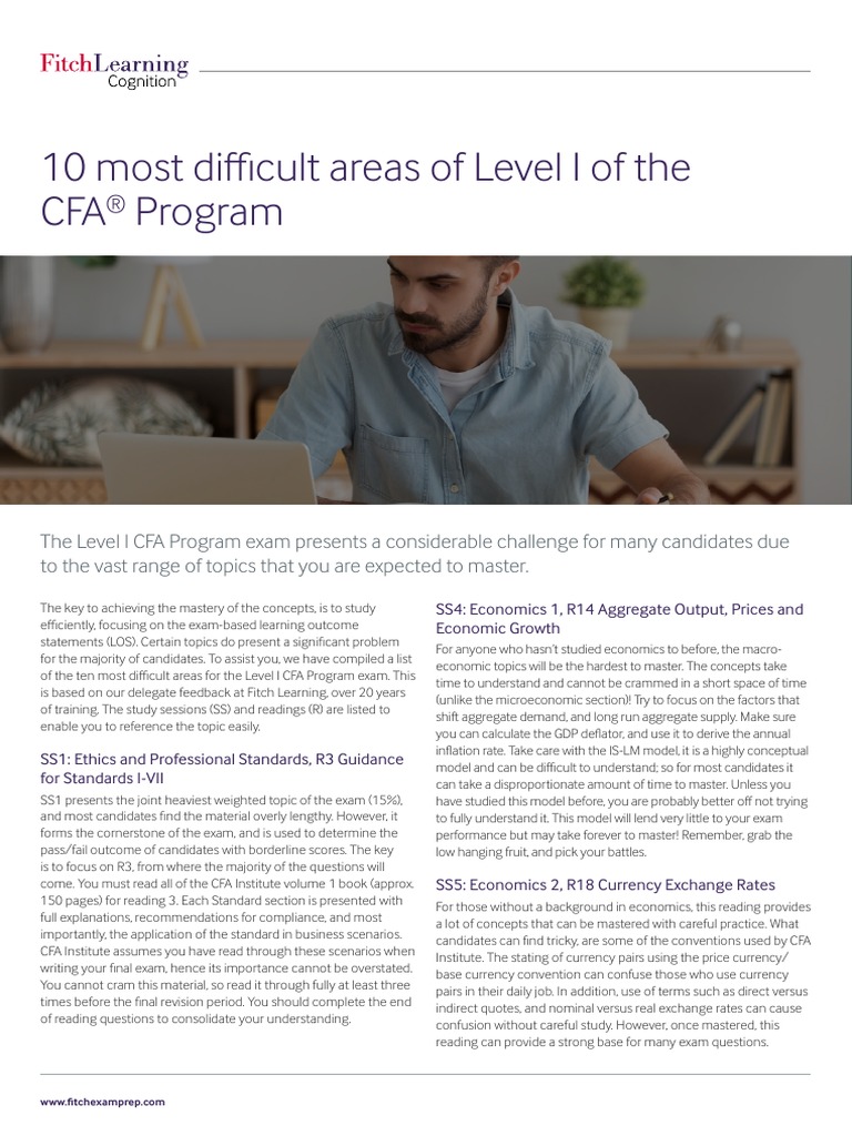 10 Most Difficult Areas of Level I of The CFA Program | PDF | Bond ...