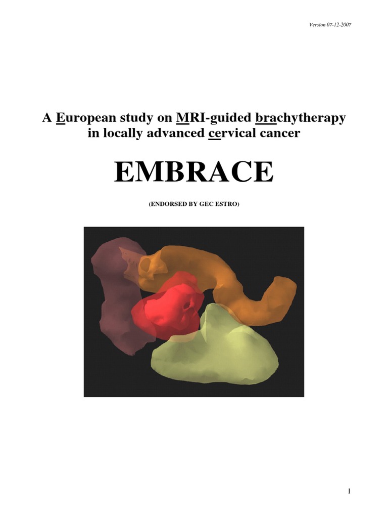 Embrace Protocol 11-12-2007 | PDF | Radiation Therapy | Absorbed Dose