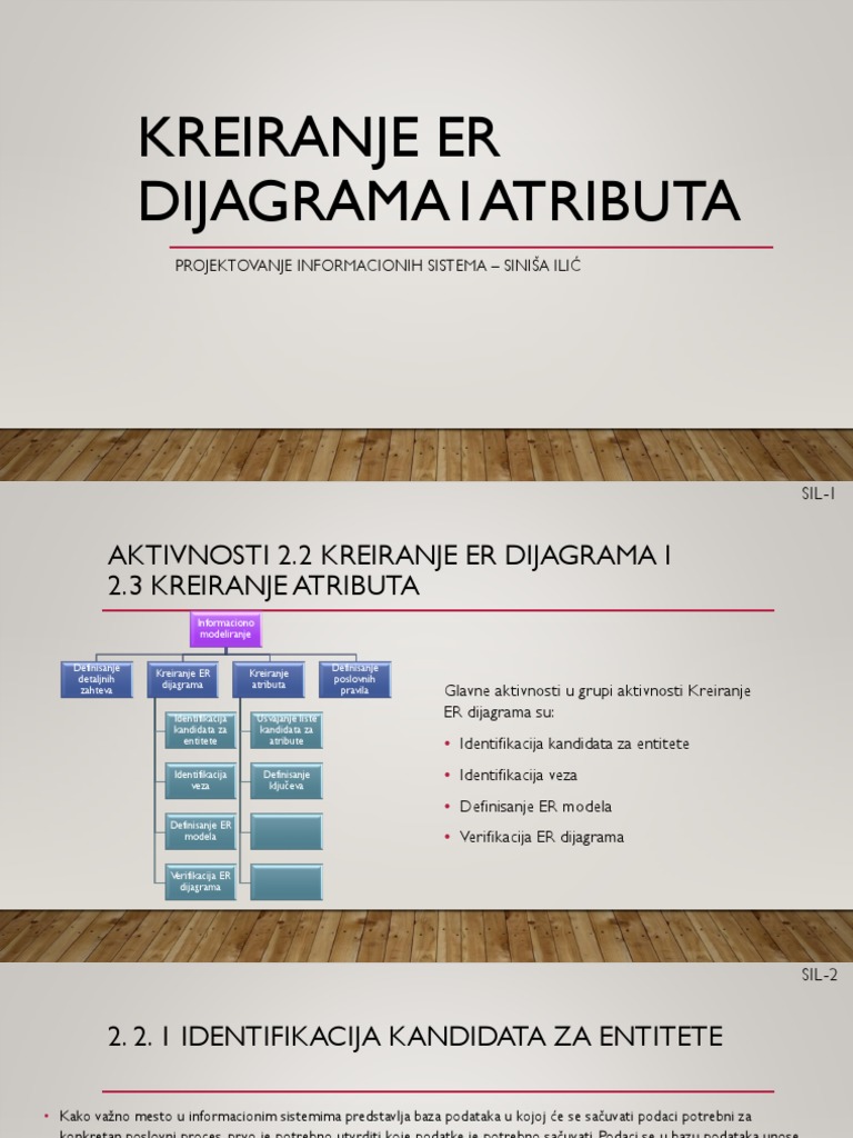6-Kreiranje ER Dijagrama I Atributa | PDF