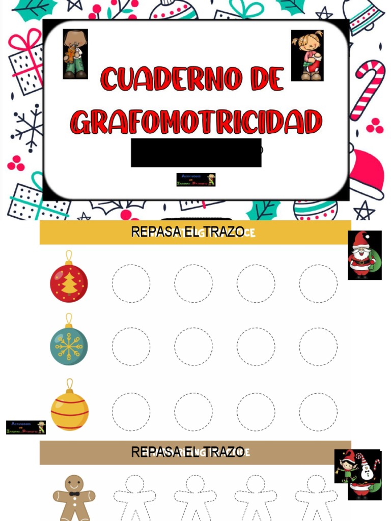 Trazos Grafomotricidad Navideños | PDF