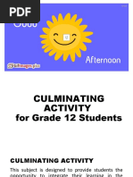 Culminating Activity | PDF