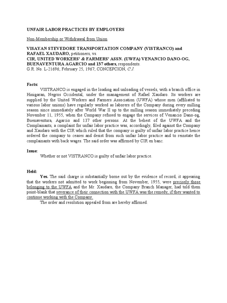 Labrel Digest | PDF | Strike Action | Unfair Labor Practice