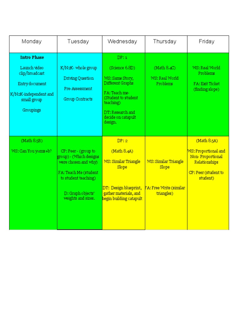 PBL Calendar | PDF | Speed | Teaching Mathematics