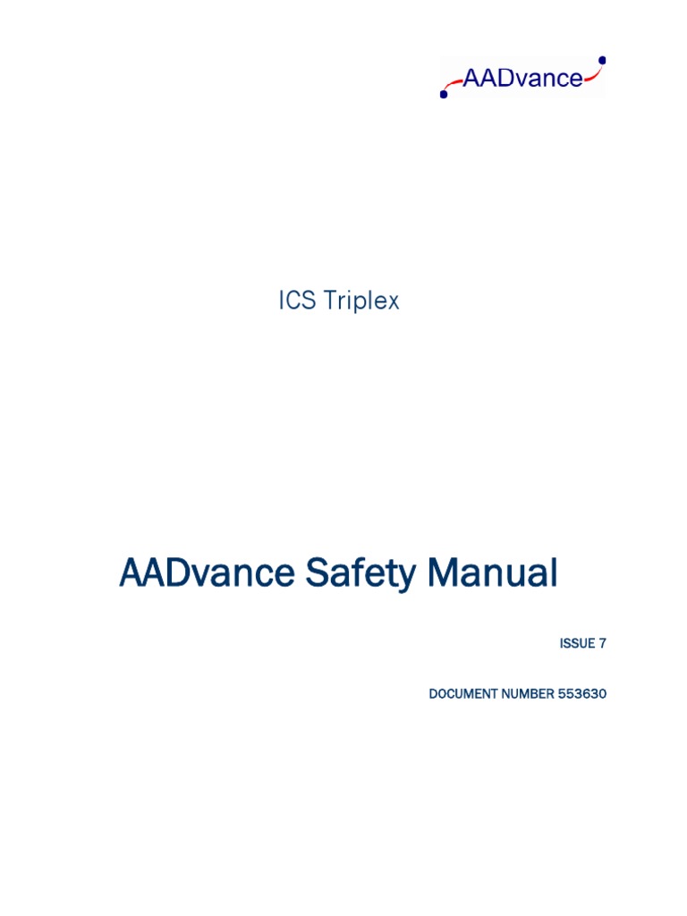 Aadvance Safety Manual: Ics Triplex | PDF | Safety | Life Cycle Assessment