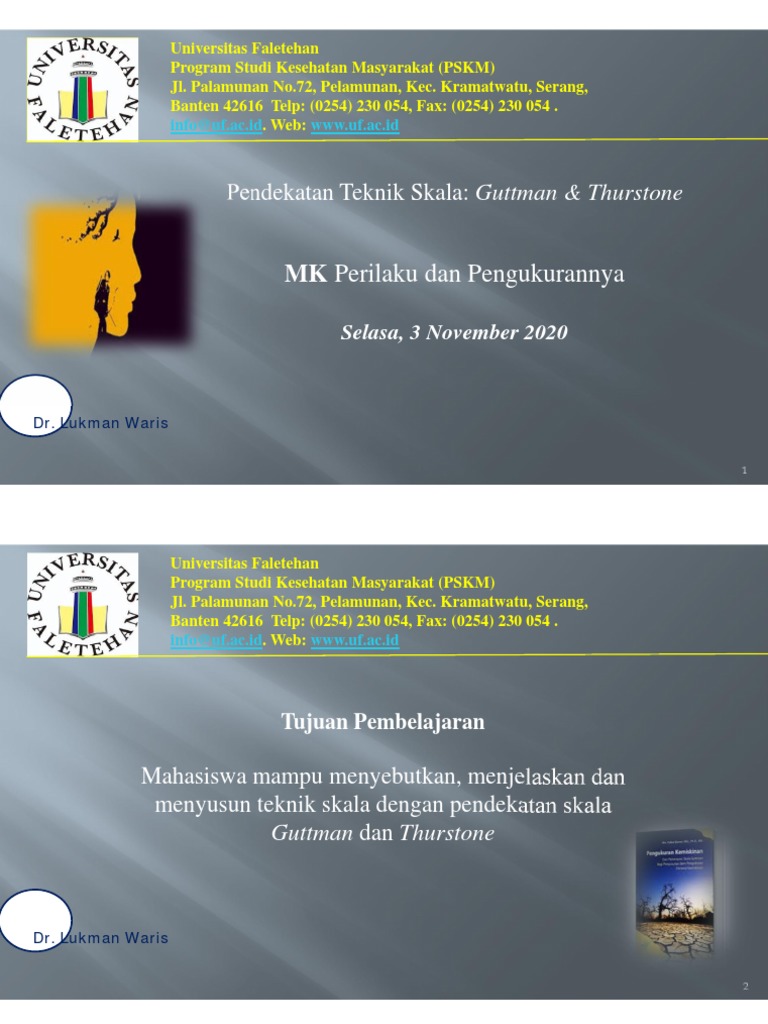 Skala Guttman Dan Thurstone | PDF