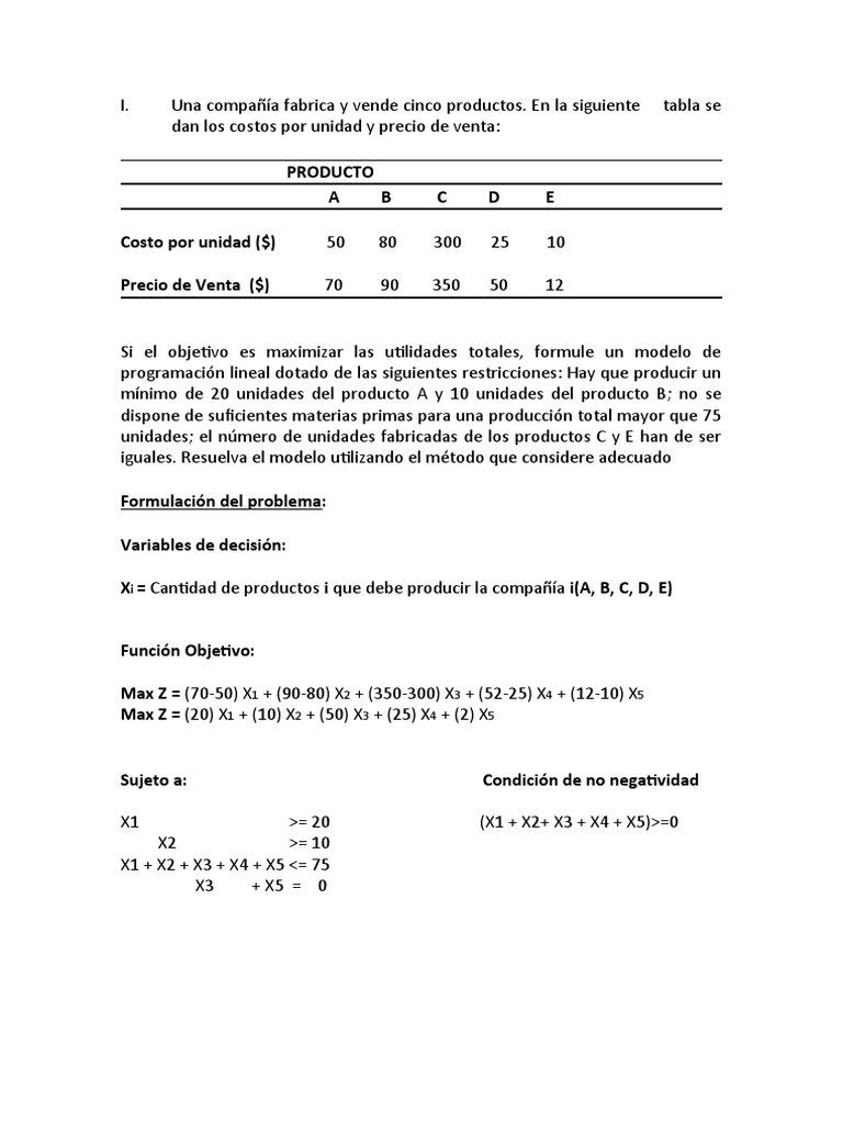 Metodo de La Gran M Dos Fases | PDF | Áreas de informática ...