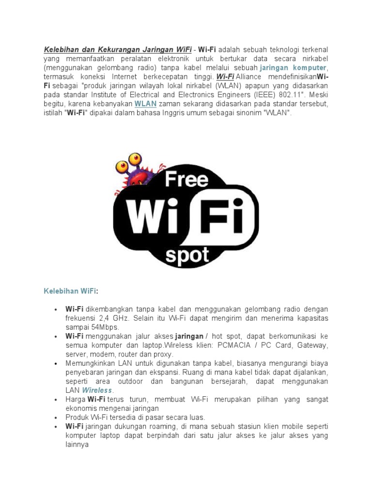 Kelebihan Dan Kekurangan Jaringan WiFi | PDF