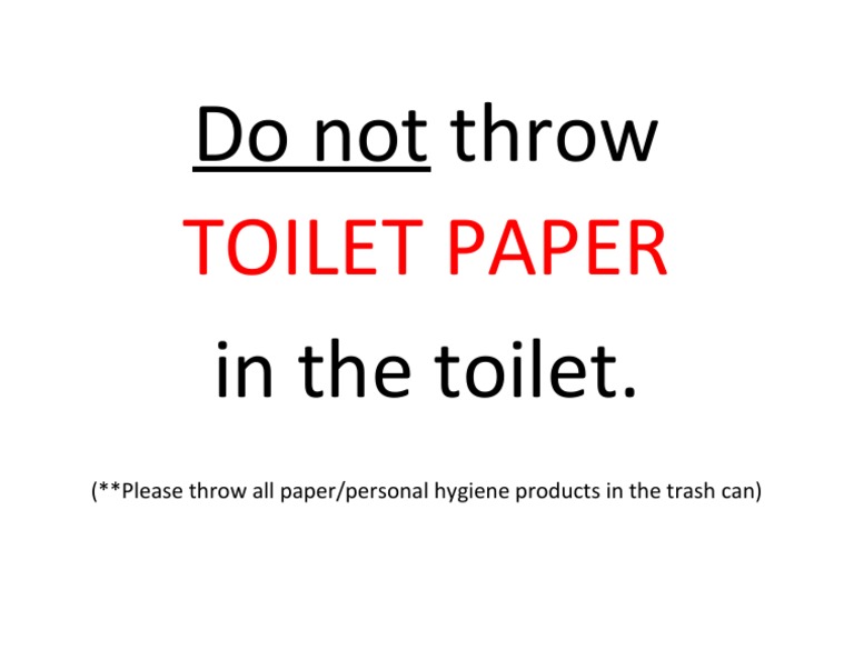 Do Not Throw TOILET PAPER | PDF