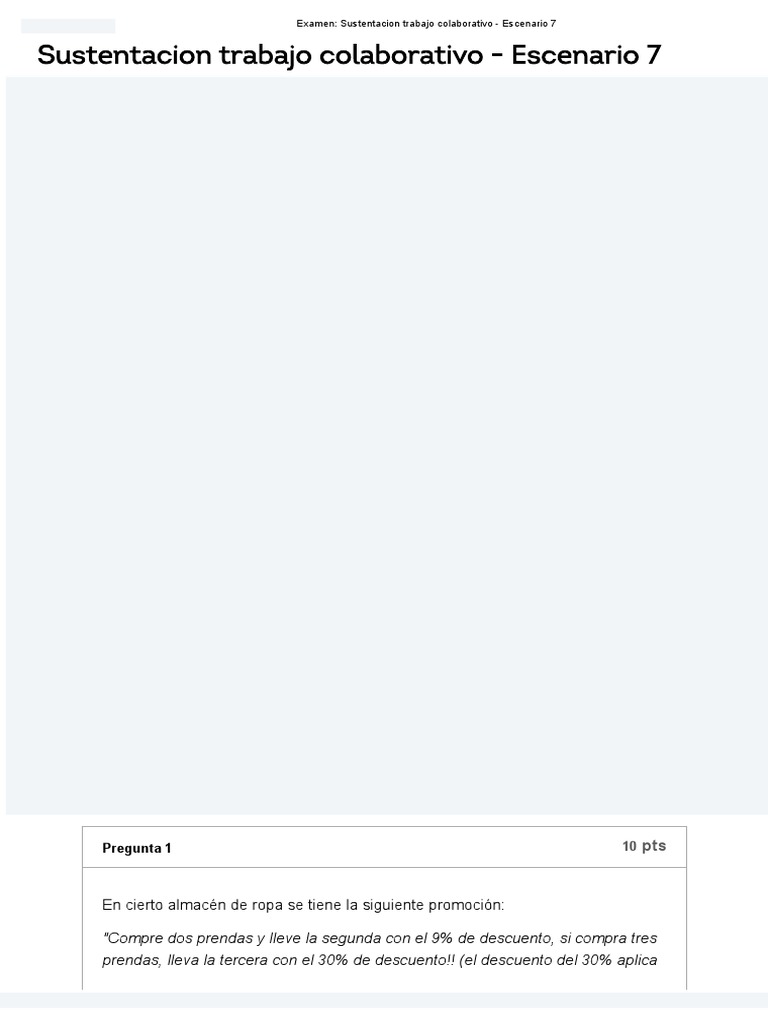 MatematicasI Examen - Sustentacion Trabajo Colaborativo - Escenario 7 | PDF | Enseñanza de ...