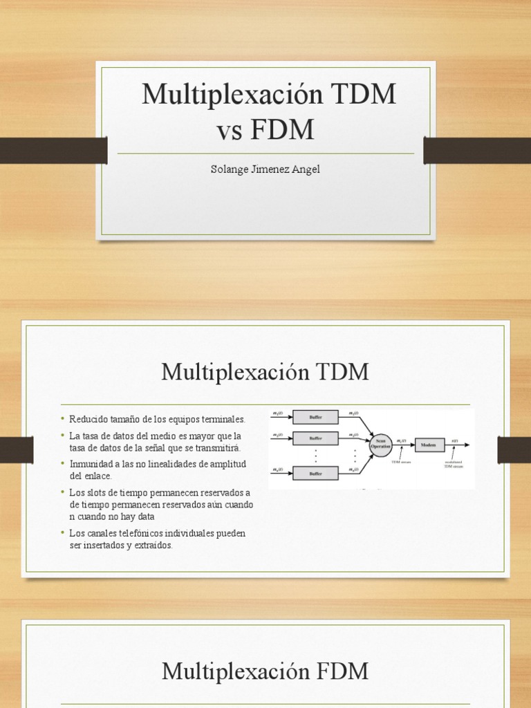 Multiplexación TDM Vs FDM | PDF
