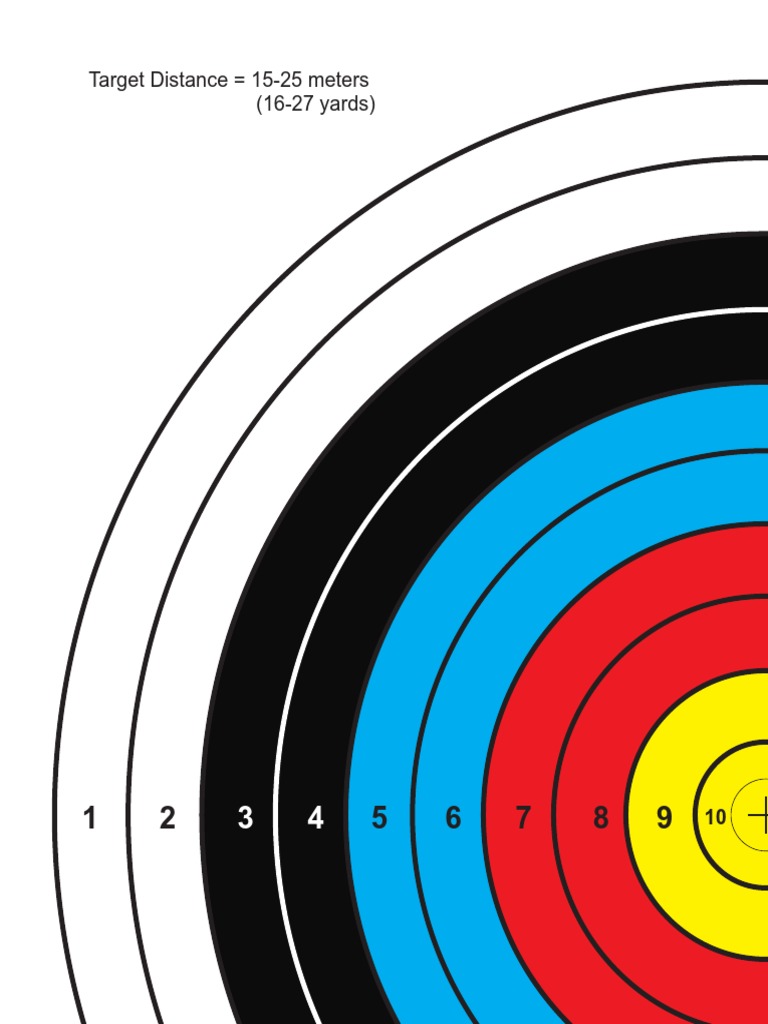 Printable FITA Archery Target Sheet | PDF