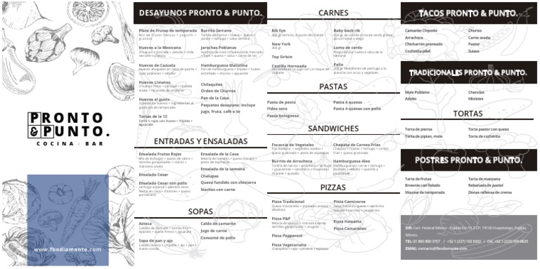 Menu Pronto y Punto Min | PDF | Alimentos preparados | Comida y bebida