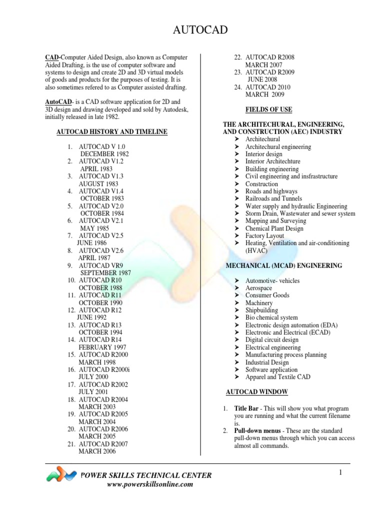 AutoCAD Instruction Manual | PDF | Auto Cad | Icon (Computing)
