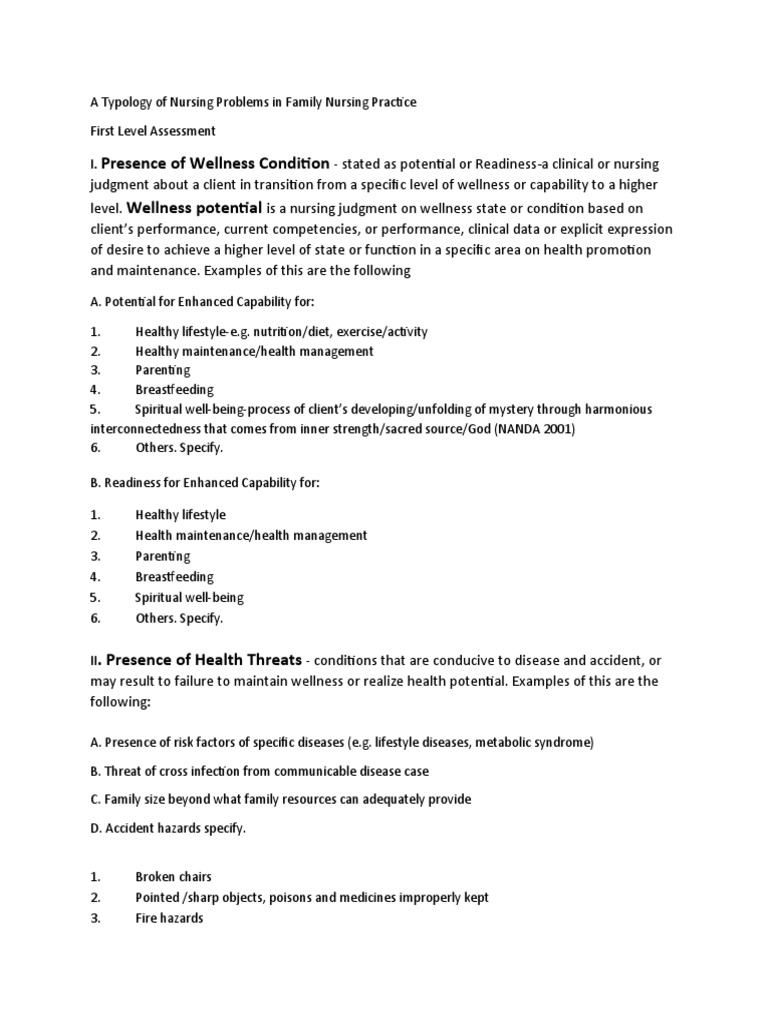 Nursing Problem Typology in Family Care | PDF | Breastfeeding | Sanitation