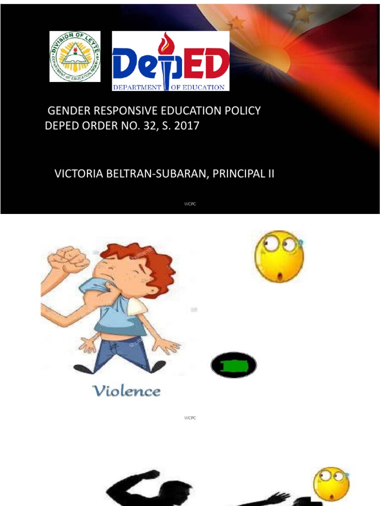 Gender Responsive Education Policy DEPED ORDER NO. 32, S. 2017 | PDF