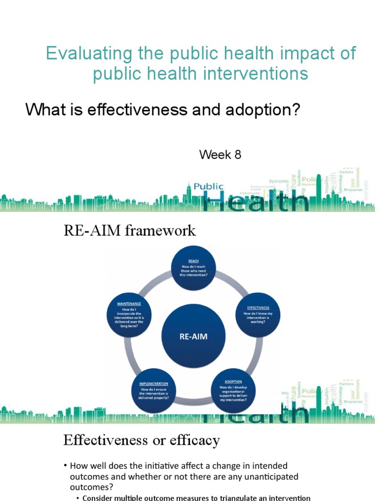 Evaluating The Public Health Impact of Public Health Interventions ...
