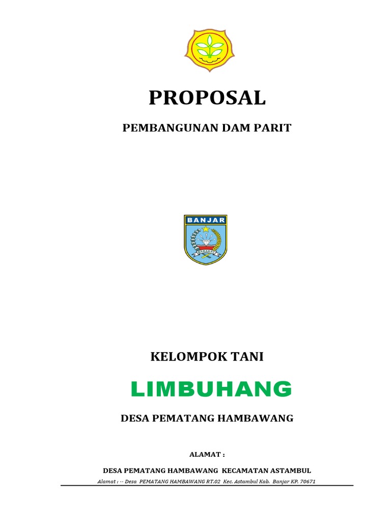 Proposal Irigasi Perpompaan Tanaman Pangan | PDF