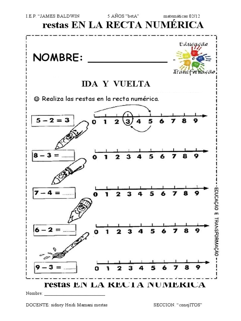 Restas en La Recta Numerica 02 | PDF
