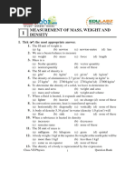 Upthrust Worksheet | PDF | Buoyancy | Density