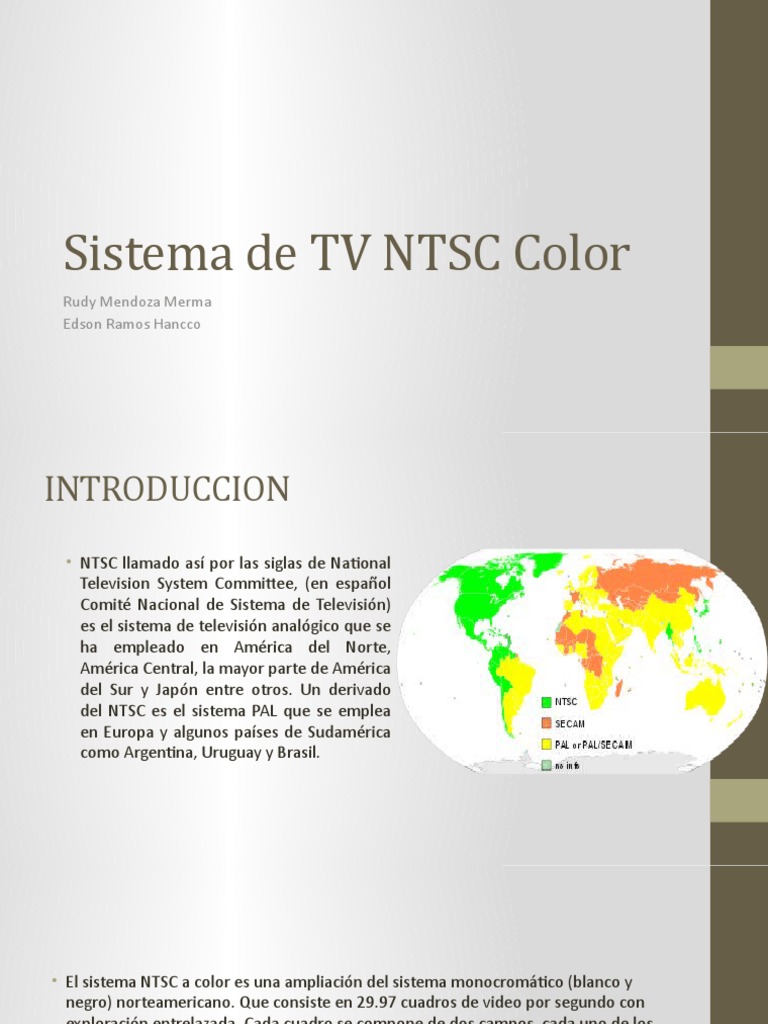 Sistema de TV NTSC Color | PDF | Electrónica | Tecnología de medios