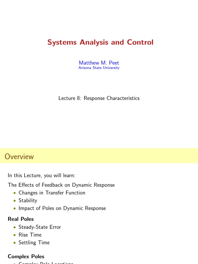 Analysis of Dynamic System Response Characteristics and the Impact of ...