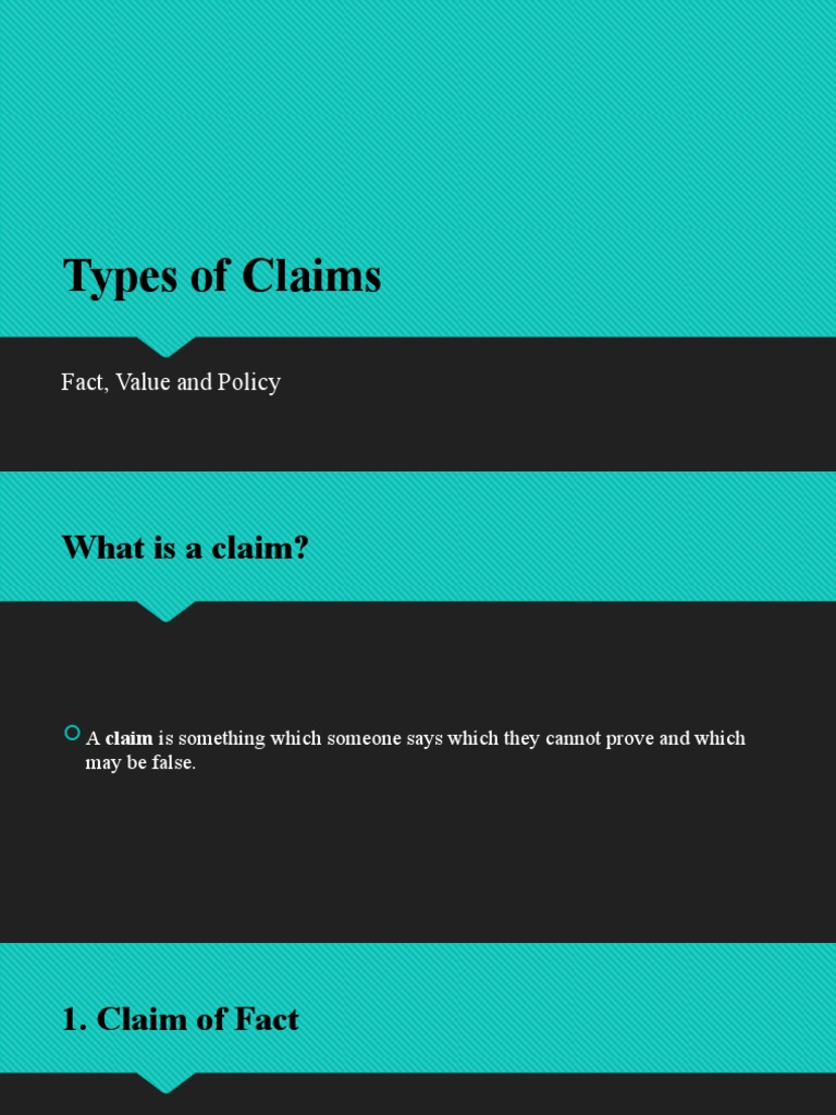 Understanding Types of Claims | PDF | Social Media | Popular Culture ...