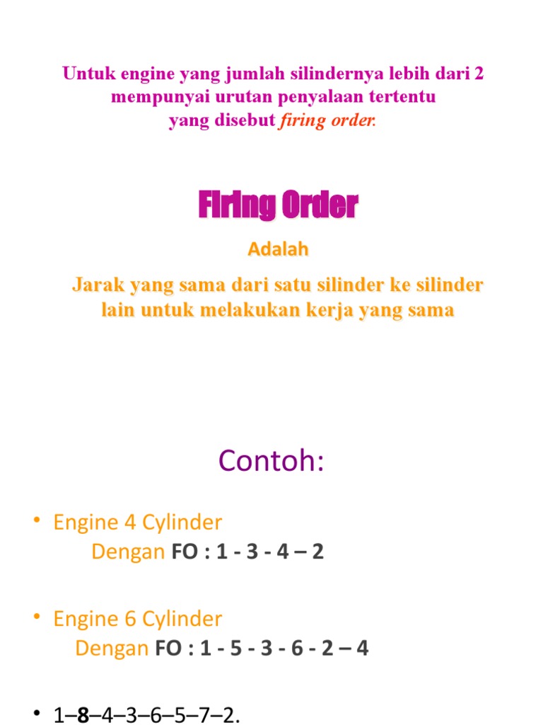 Firing Order Ekj | PDF