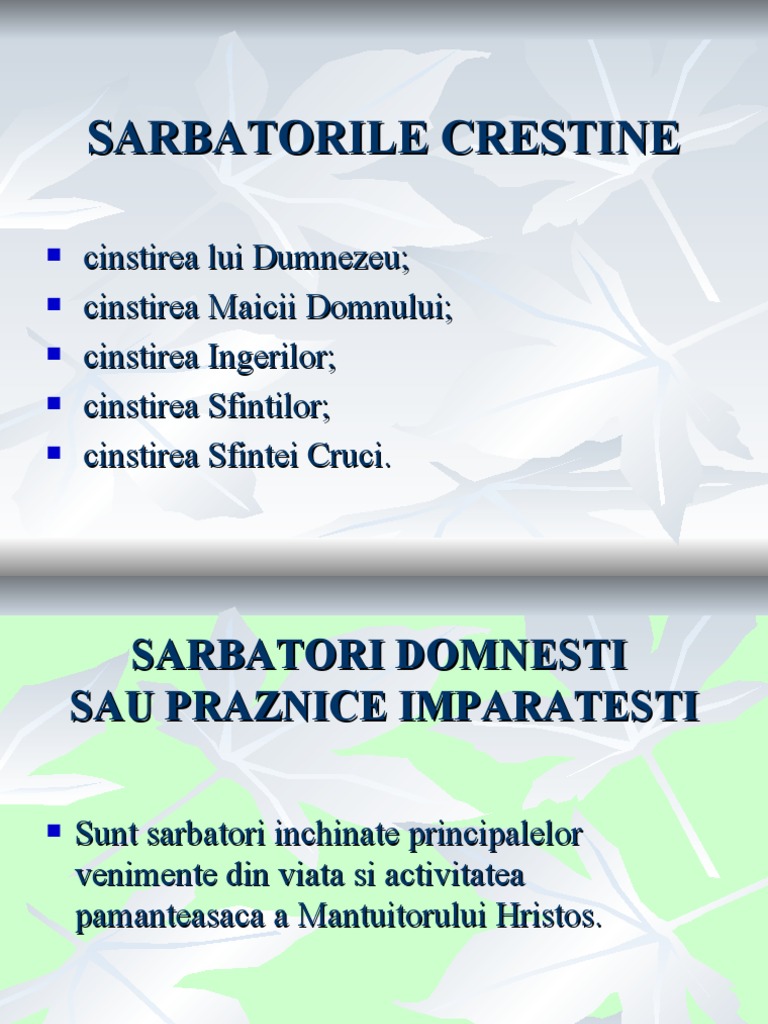 0sarbatorile Crestine Prezentare Power Point | PDF