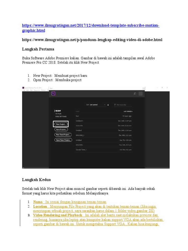 Tutorial Adobe Premiere | PDF | Komputer