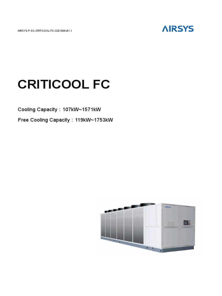 CRITICOOL-FC Data Center Chiller | PDF | Air Conditioning | Data Center