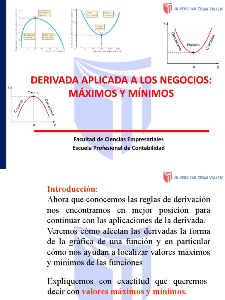 Derivada - Aplicada A Los Negocios - Maximos y Minimos | PDF | Máximos y mínimos | Derivado