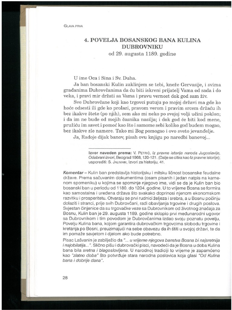 Povelja Kulina Bana PDF | PDF