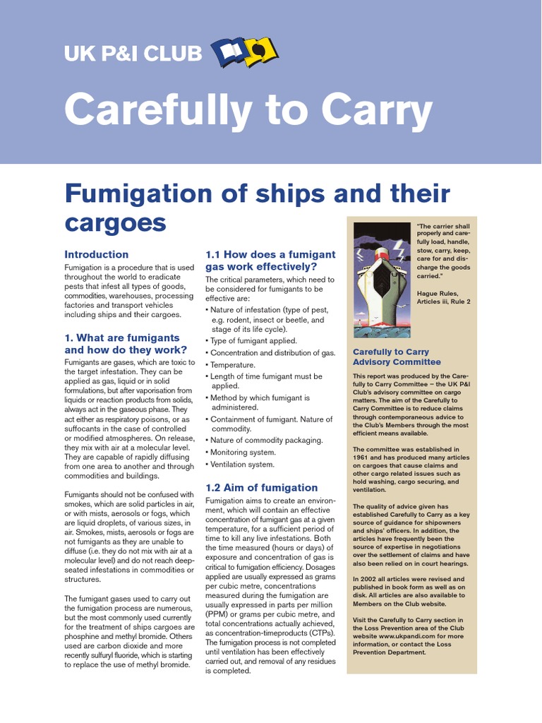 Fumigation of Ships and Their Cargoes | Download Free PDF | Aerosol | Cargo
