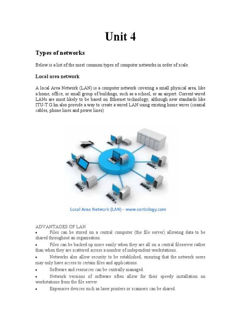 Unit 4: Types of Networks | PDF | Network Topology | Computer Network